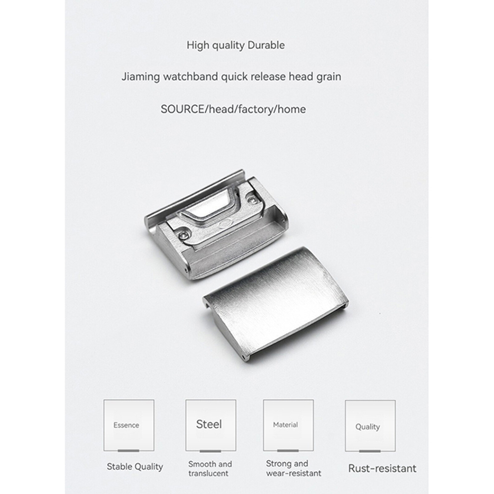 Stainless Steel Strap Buckle Head Piece Watch Connector for Garmin ...