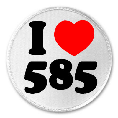 I Love 585-3" Sew/Iron On Patch Area Code Born Raised Pride Rochester ...