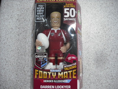NRL MICRO FIGURES DARREN LOCKYER QUEENSLAND FOOTY MATE TALKING FIGURE ...