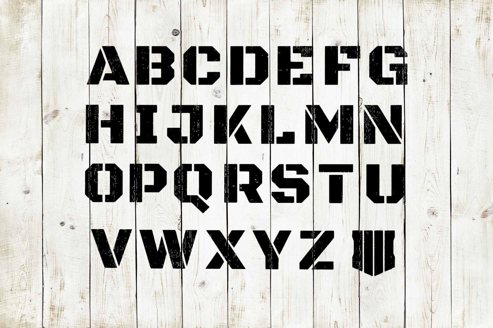 Black Ops Military Font Stencil - 10"x8" - Reusable Alphabet Letters ...