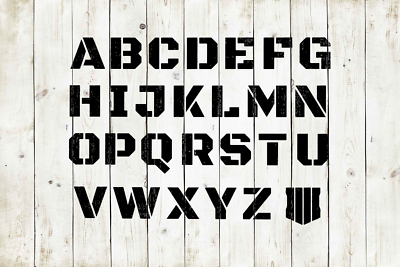 Army Font Alphabet