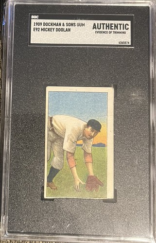 1909 E92 DOCKMAN MICKEY DOOLAN PHILLIES SGC AUTHENTIC | eBay