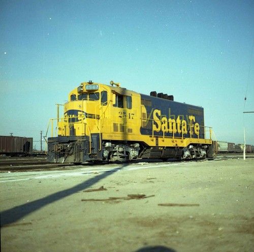 1974 ATSF Santa Fe EMD CF7 Locomotive #2547 - Vintage Railroad Negative ...