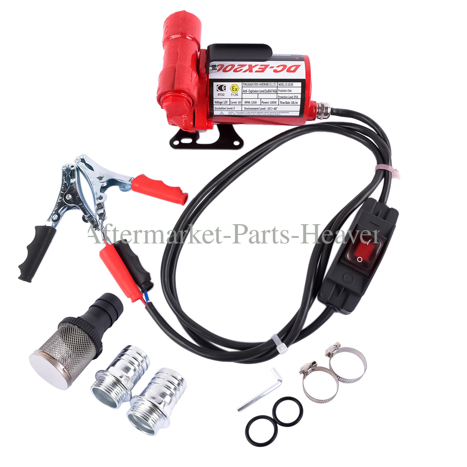 12V Rotary Portable Gasoline Diesel Biodiesel Fuel Transfer Pump 100w ...