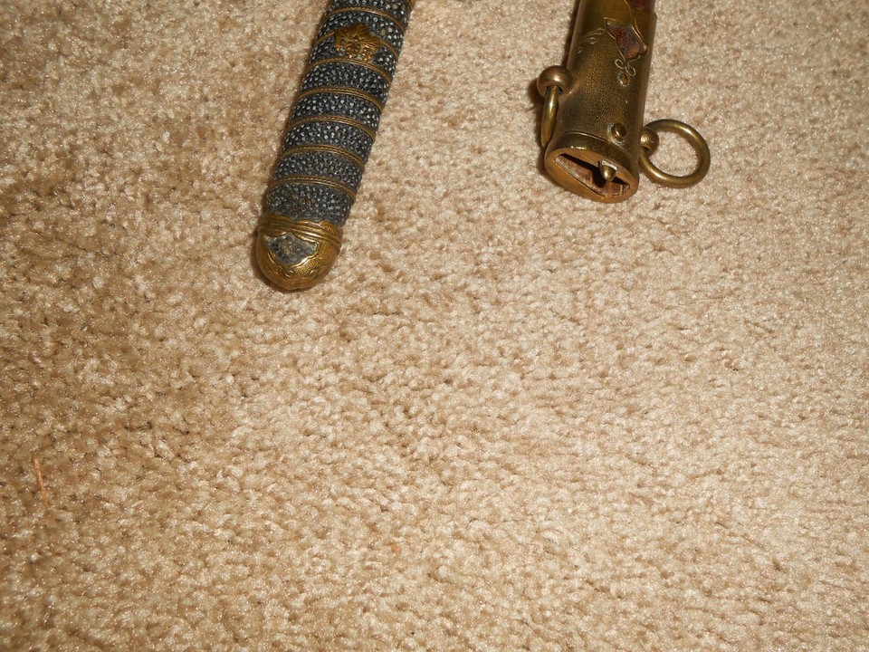 Very Nice WW2 Japanese Dagger, Sword, Ray Skin,National Railway ...