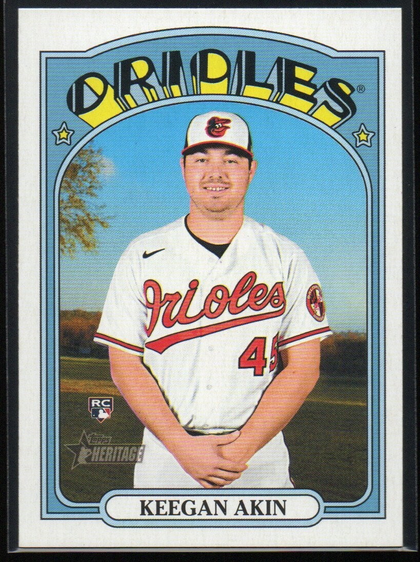 Keegan Akin 2021 Topps Heritage #714 Rookie Card RC SP Baltimore ...