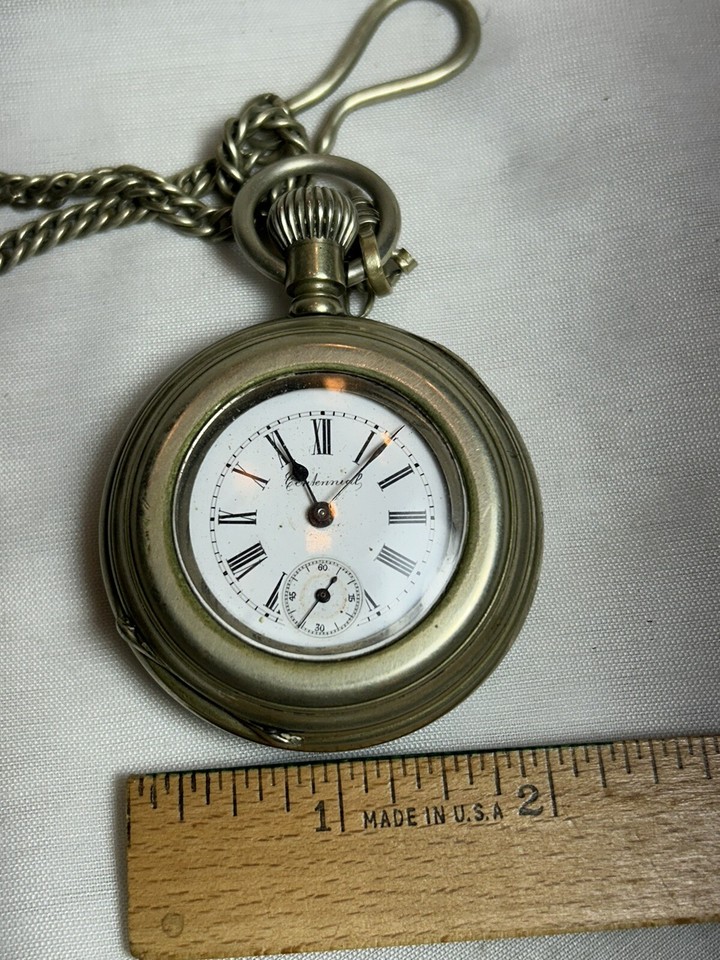 Vintage Pocket Watch C&B Cross Beguelin Centennial Not Running With ...
