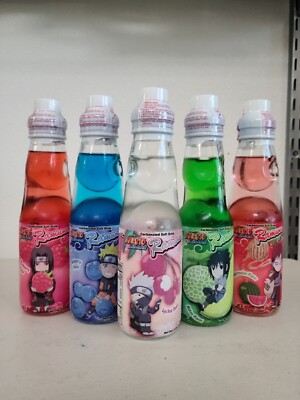 5 NEW Limited Edition Naruto Ramune Bottle Set Japan Soda Flavors ...