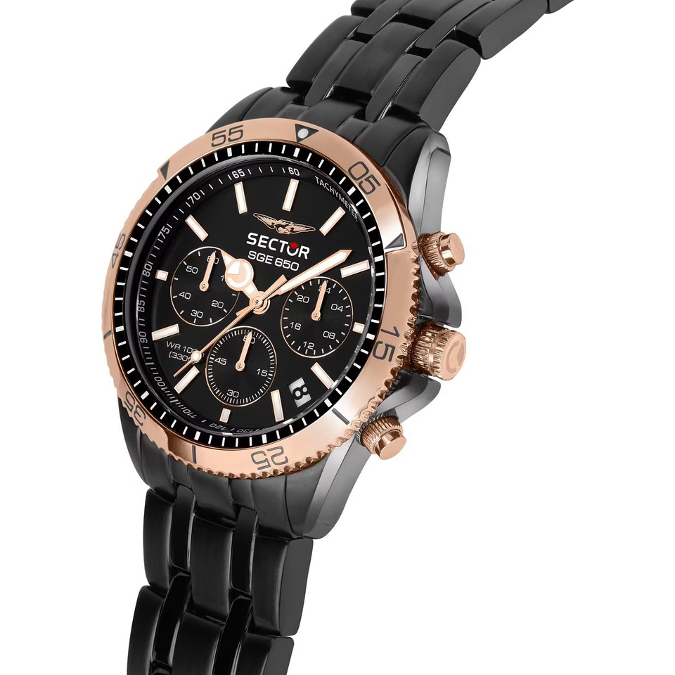 SECTOR SGE 650 R3273962004 Orologio Uomo Cronografo Nero Cristallo ...