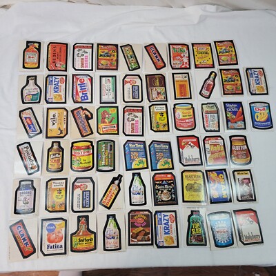 LOT 1973 Topps Wacky Packages 56 cards All Tan Back (2) Run Tonys Some ...