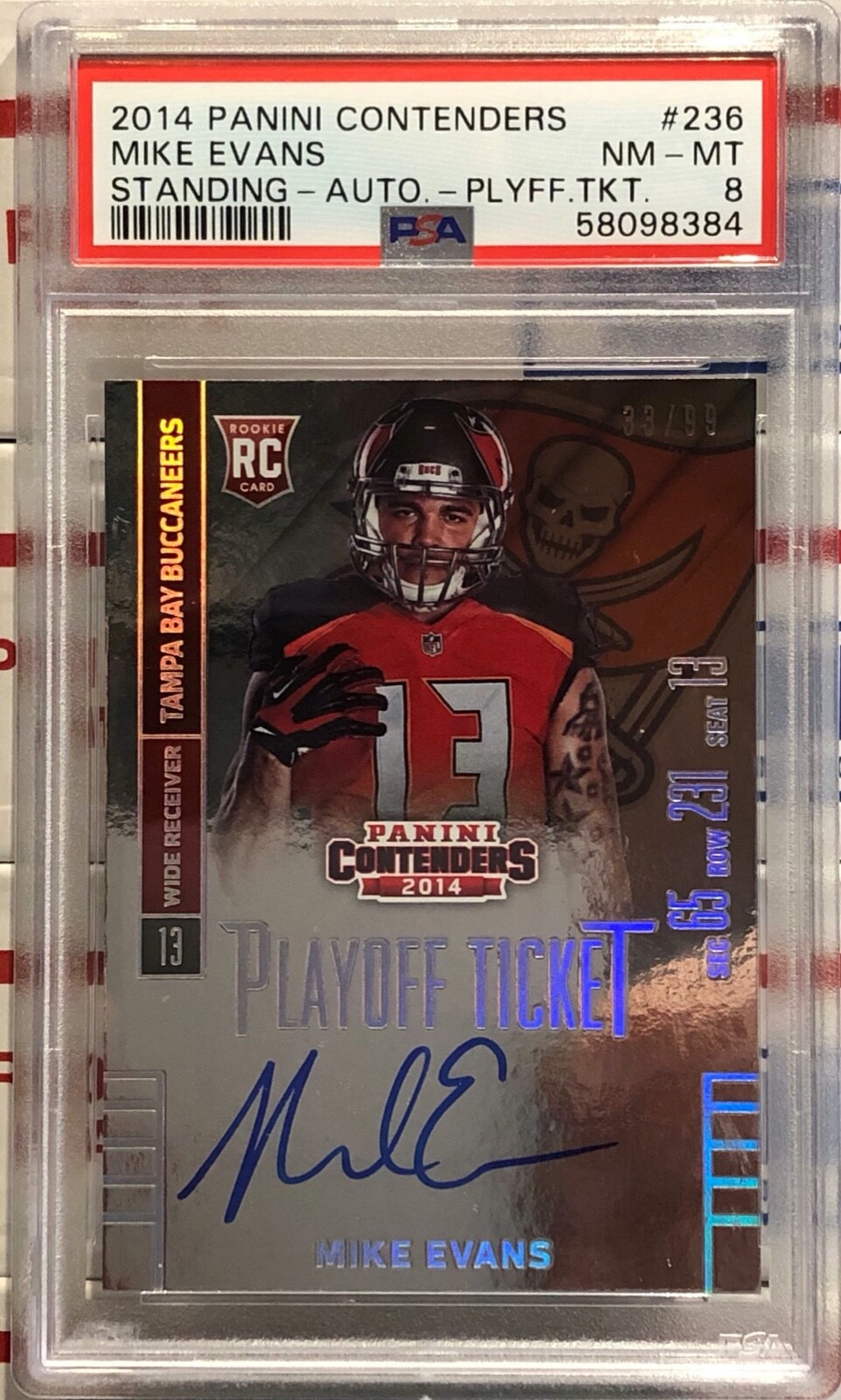 2014 Panini Contenders - Playoff Ticket running, looking to right side ...