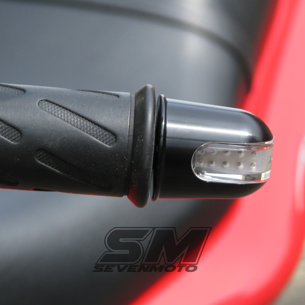 1 Pair LED Handlebar Motorcycle Streetfighter BAR End Indicator Lamps ...