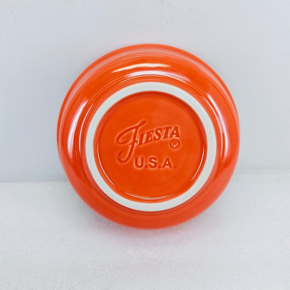 14 0Z CEREAL DIP FRUIT small BOWL poppy red orange FIESTAWARE FIESTA ...