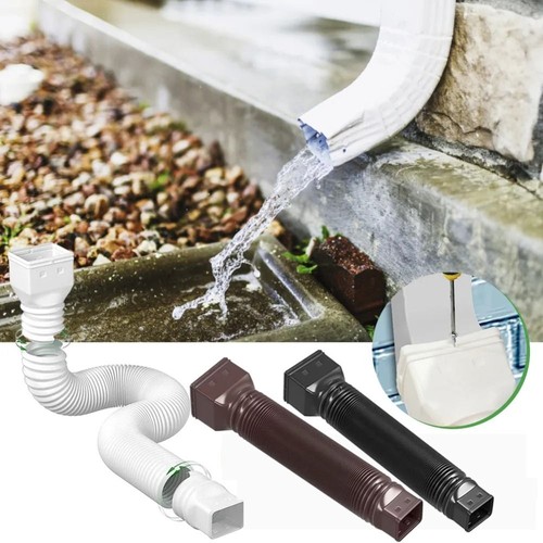 Flexible Drain Pipe Water Tube Rain Gutter Extension Outdoor Home | eBay