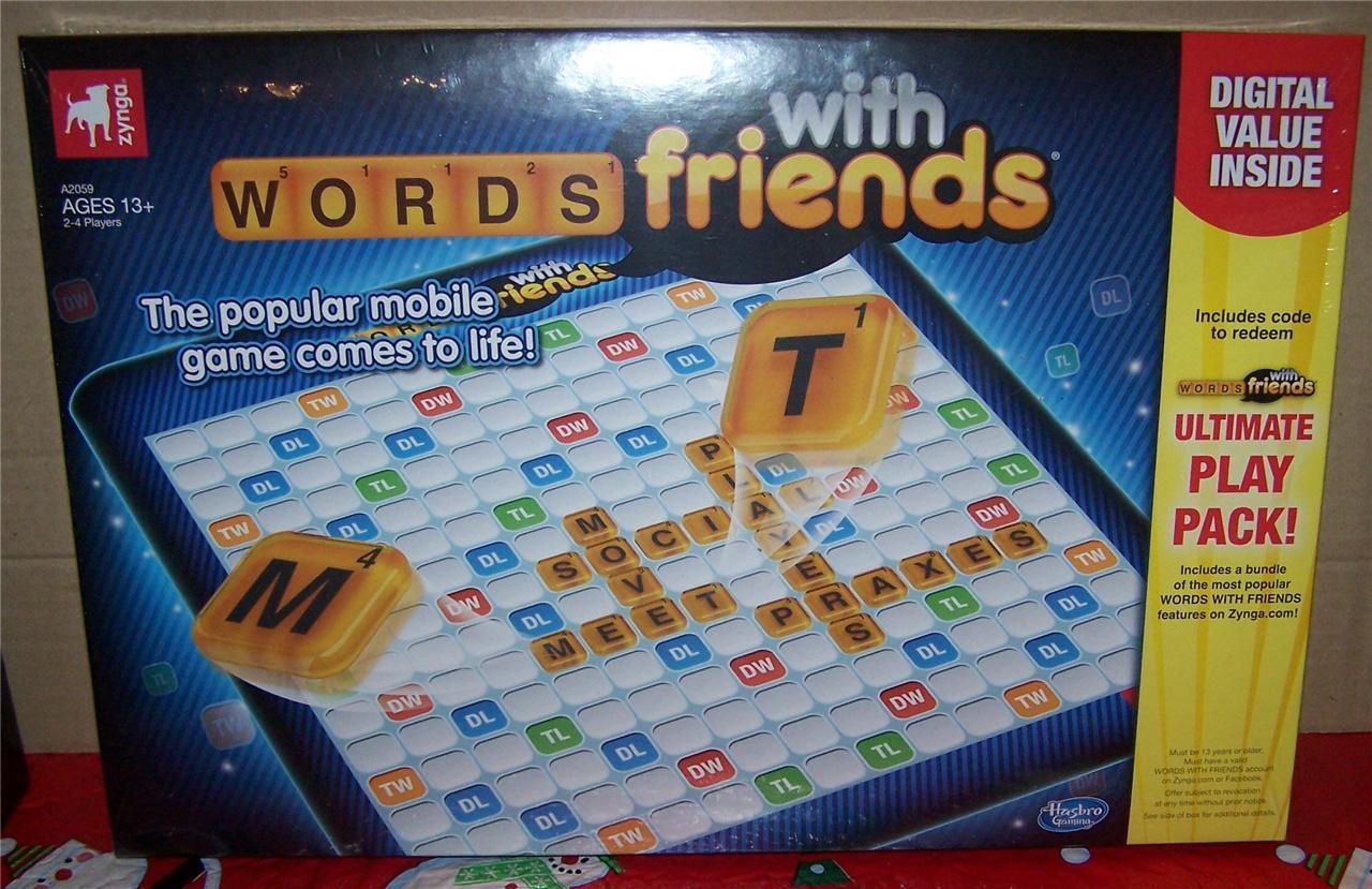 Hasbro Zynga Words with Friends GREAT Board Game 13 yrs + 2-4 Players ...