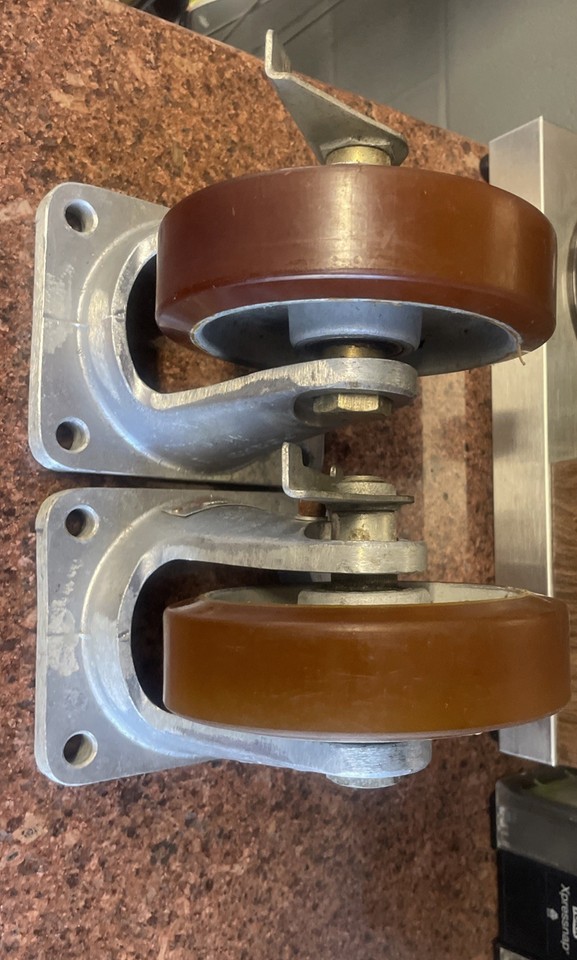 2. AEROL locking Straight casters in great condition....6” wheels. | eBay