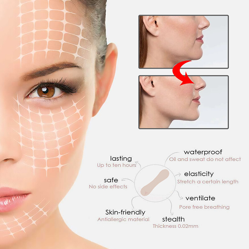 40pcs Invisible Thin Face Stickers Facial Line Wrinkle Sagging Chin ...