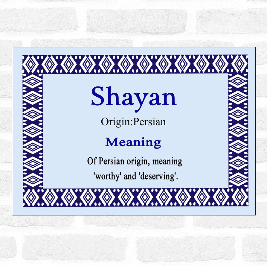 Shayan Name Logo