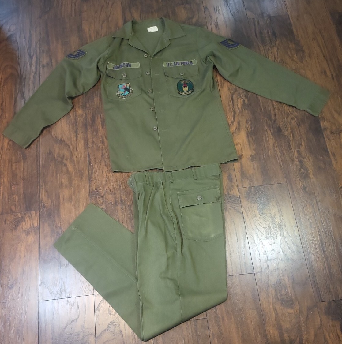 OD Green Vintage Military Rip-Stop Vietnam Era BDU Fatigue Shirt ...