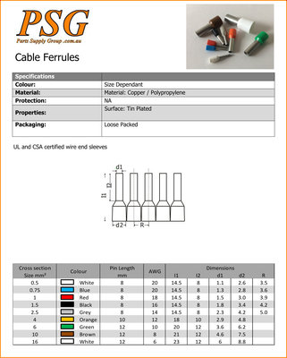 Weco Series ZAF Single Wire Ferrules, 45% OFF