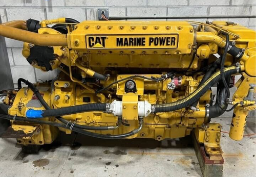 Caterpillar CAT C12 , 705 HP Marine Diesel Engine ZF Transmission 2-1 ...