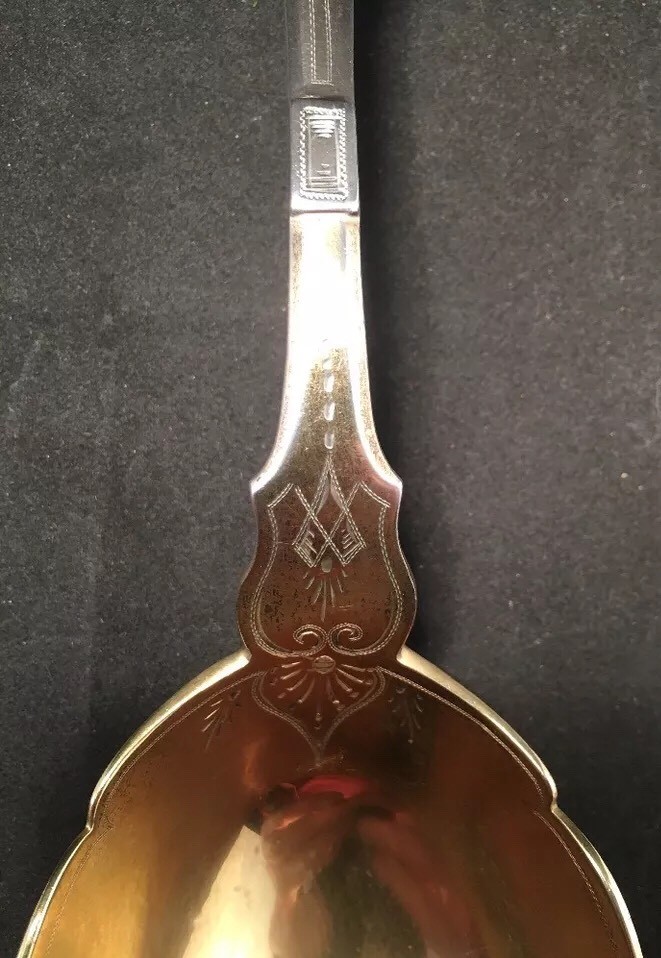 Rare George Sharp Stag / Deer Head Coin Silver Serving Spoon Sterling ...