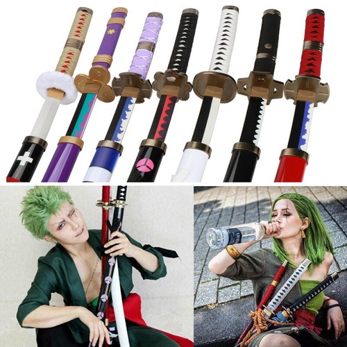26'' One Piece Katana Roronoa Zoro Sword Cosplay Enma Kitetsu Shusui ...