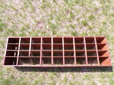Antique Wooden Pigeon Hole Mail Mercantile Slot Sorter Box Primitive ...