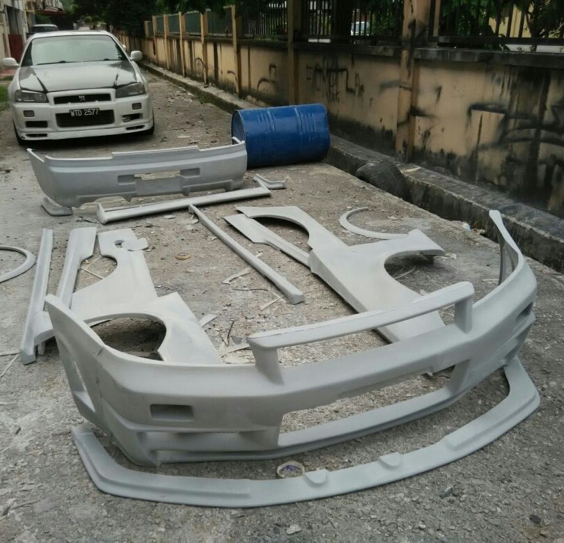 FIT FOR NISSAN SKYLINE GTT34 R34 CONVERT GTR34 Z TUNE STYLE WIDE BODY ...