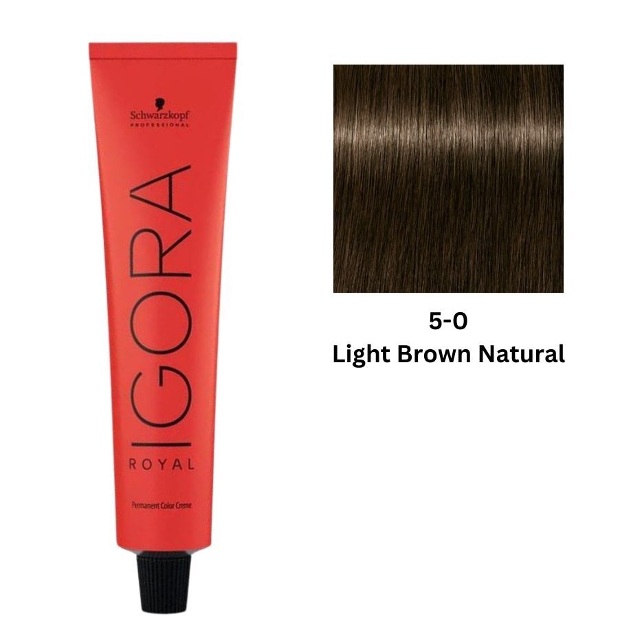 SCHWARZKOPF PROFESSIONAL IGORA ROYAL HAIR COLOR 5-0 LIGHT BROWN 60mL | eBay