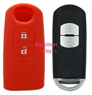 RED SILICONE SMART CAR KEY COVER for MAZDA 3 2 6 MPS SP25 CX5 CX7 CX9 ...