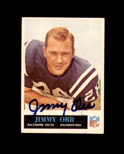 Jimmy Orr Signed Original 1965 Philadelphia Baltimore Colts Autograph ...