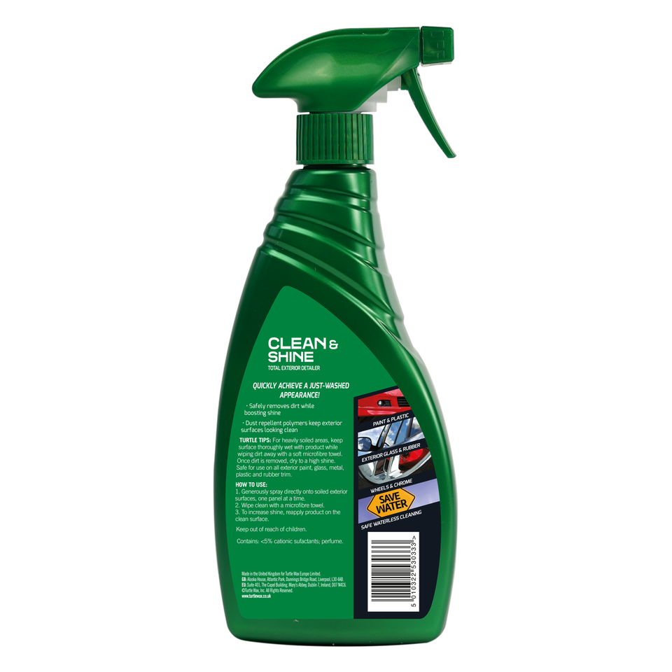 Turtle Wax Quick Easy Clean & Shine Detailer Waterless Car Wash Wax ...
