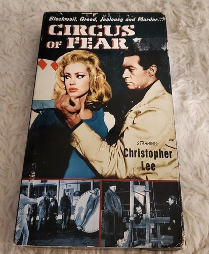 CIRCUS OF FEAR VHS Horror THRILLER Alpha Video CHRISTOPHER LEE Klaus ...