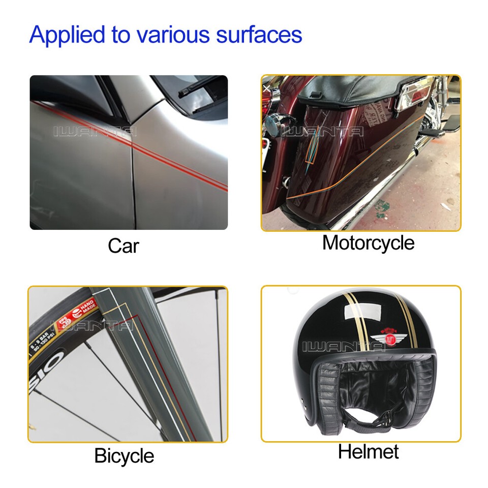 1/5" 5mm Matte Gold & White Pinstriping Pin Stripe DIY Vinyl Line Decal ...