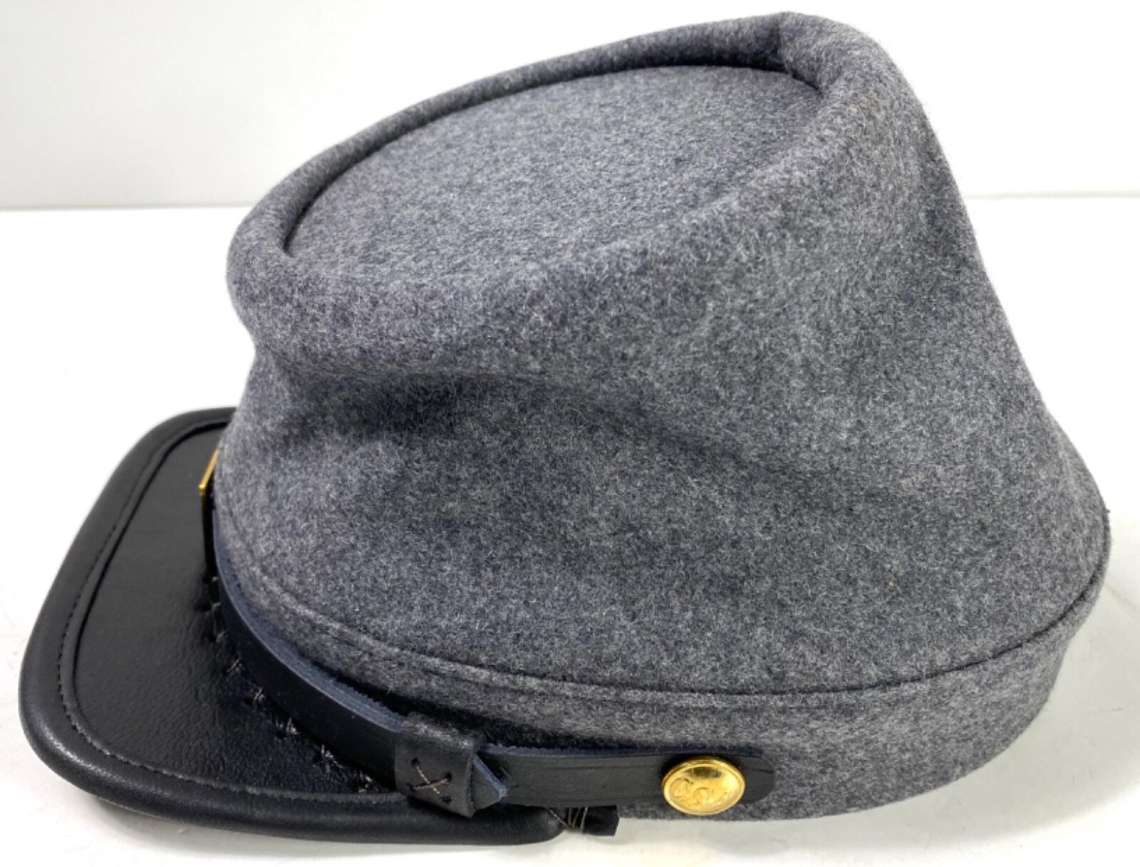 CIVIL WAR CSA CONFEDERATE INFANTRY GREY WOOL KEPI FORAGE CAP HAT-XLARGE ...