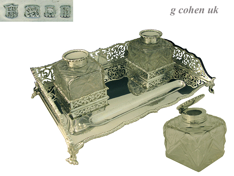 English Sterling Silver Ink Stand 1923 | eBay