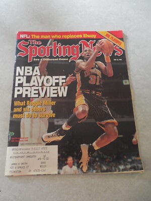 SPORTING NEWS Magazine, MAY 10, 1999, NBA PLAYOFF PREVIEW, REGGIE ...