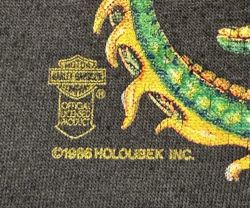 Vintage 1986 Harley-Davidson T, rare color gargoyle/dragon. Holoubek ...