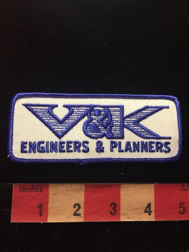 Vtg V & K ENGINEERS AND PLANNERS Advertising Patch 81WX | eBay