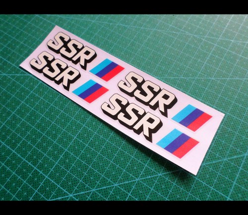 4 pieces JDM Racing SSR Wheel Sticker Decal SSR Sticker For Universal ...