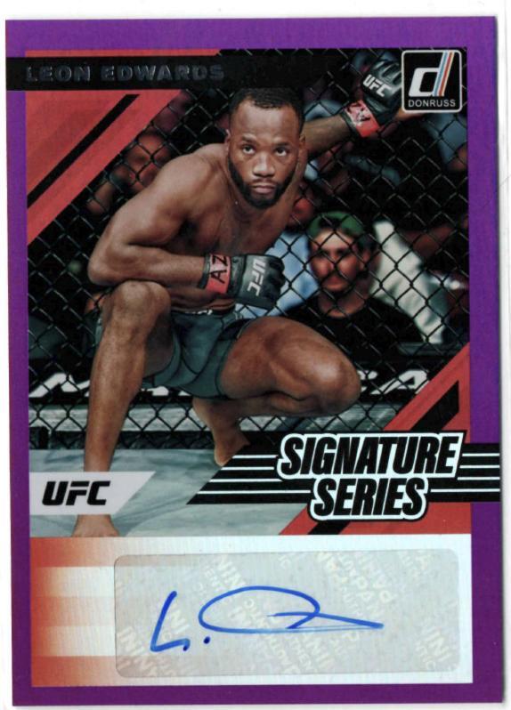 2022 Donruss UFC - Signature Series Leon Edwards #SS-LEW Purple (AU ...