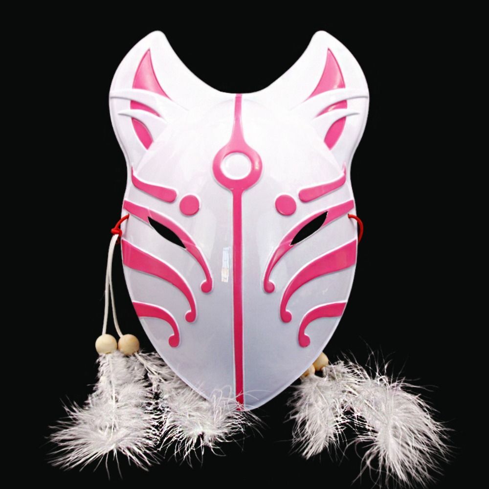 Anime Fox Fairy Mask Kabuki Kitsune Cat Mask Unique Cosplay Mask Party ...