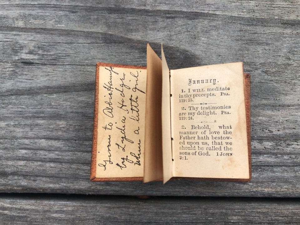 Antique 19thC 1850s DEW-DROPS American Tract Society Miniature Book ...