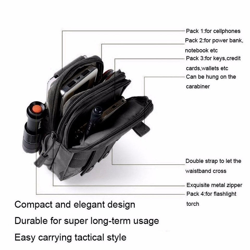 Mobile Phone Waist Belt Bum Bag Sport Running Molle Pack Case Cover ...