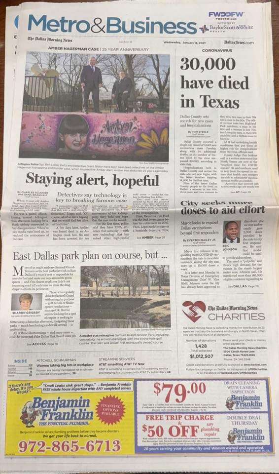The Dallas Morning News Wednesday January 13, 2021 Complete Newspaper ...