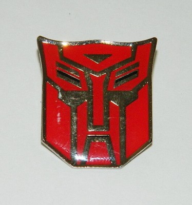 Transformers Autobot Red and Silver Face Logo Enamel Metal Pin NEW ...