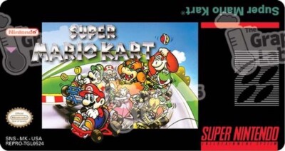 Replacement Game Cartridge Label - Super Mario Kart for Super Nintendo ...
