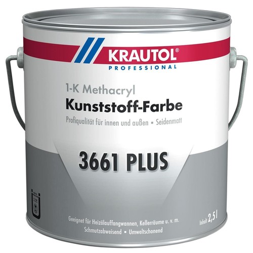 € 13,99 L 10 L Krautol 1-K-Methacryl 3661 Kunststoff-Farbe hellgrau ...
