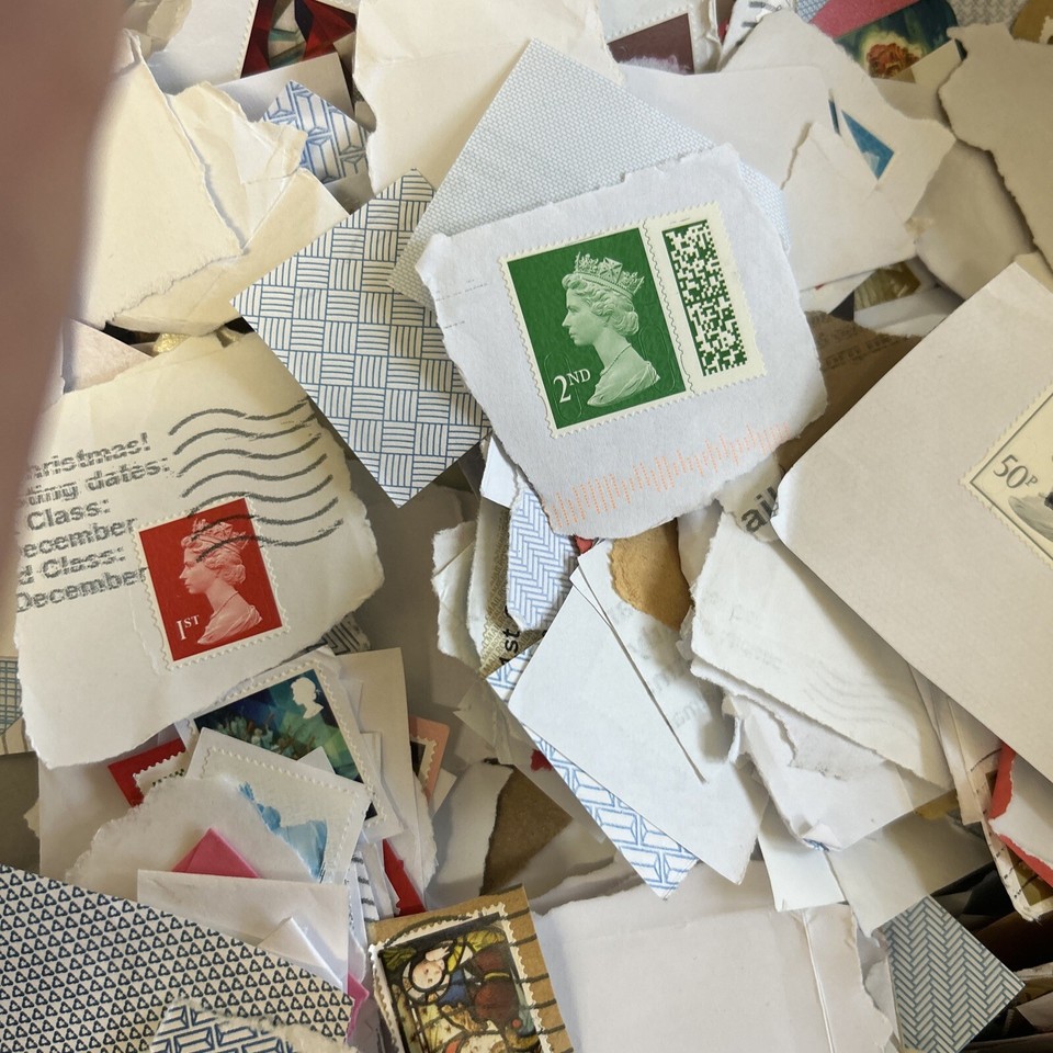 Kiloware Stamps from charity 1kg , barcoded & non barcode - all franked ...